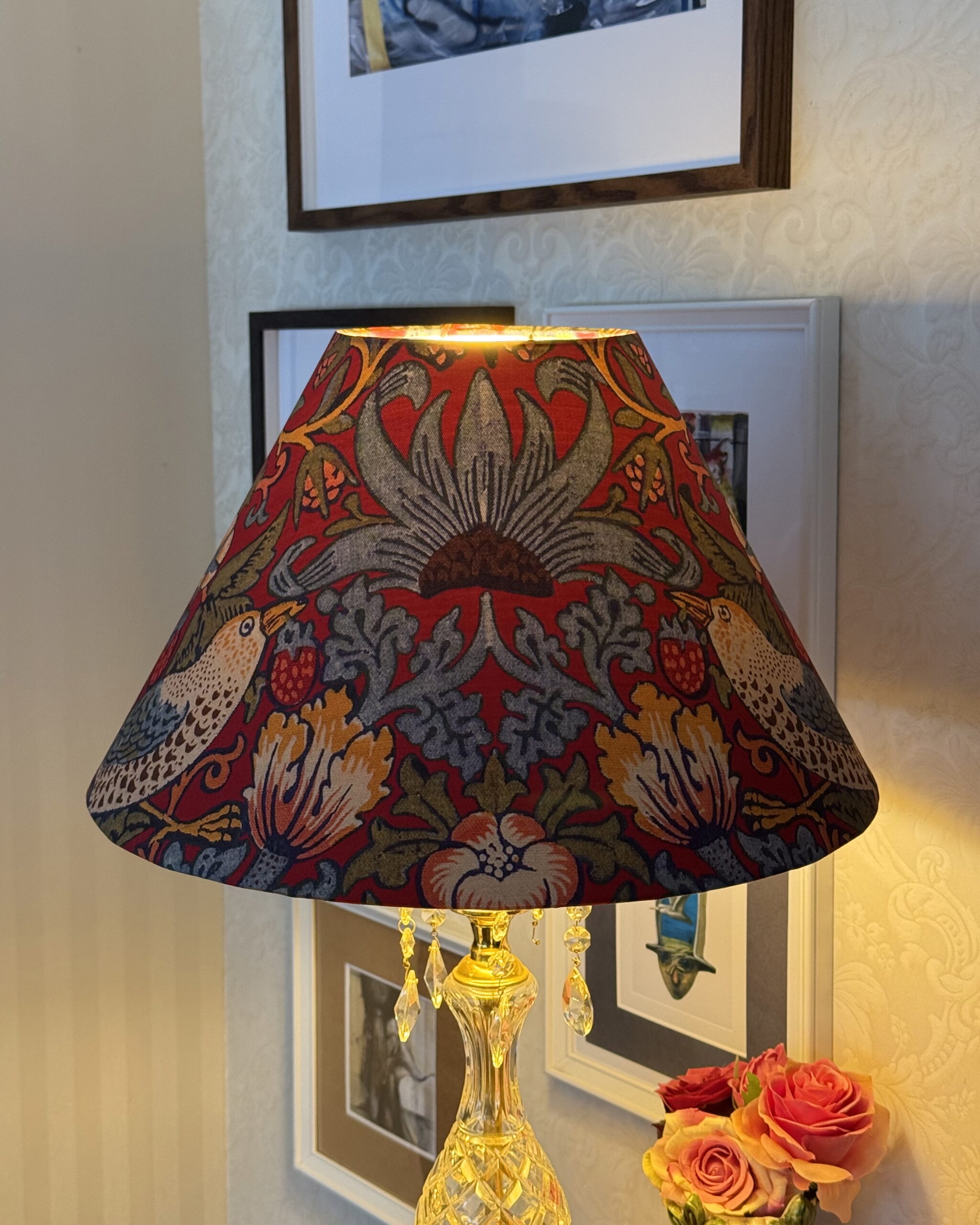Strawberry Thief Coolie Lampshade – William Morris Design